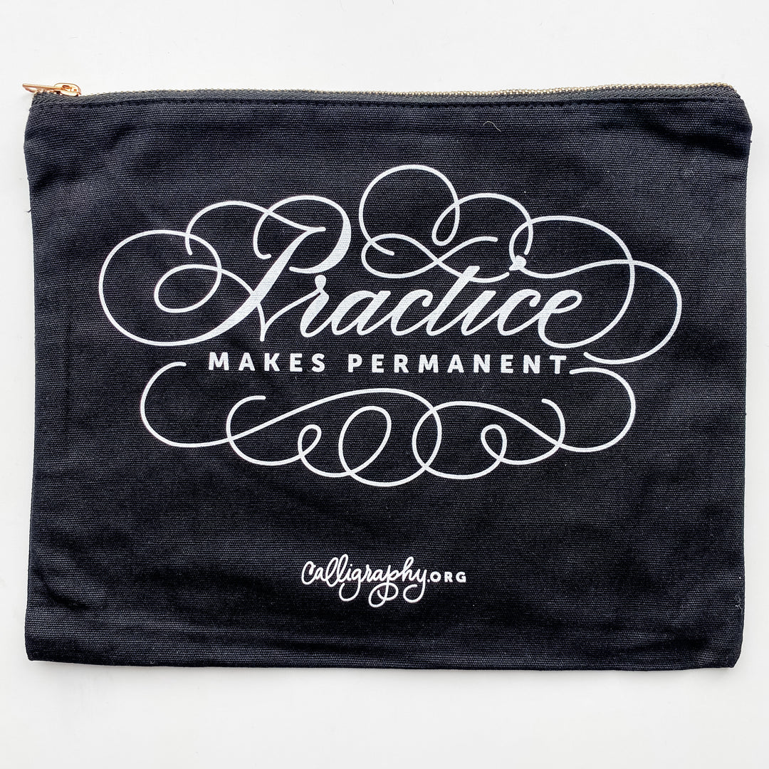 Zipper Pouch: Practice Makes Permanent – Calligraphy.org